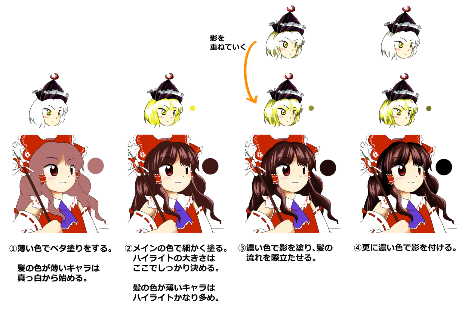 【zun絵風講座】花映塚っぽい描き方編【第6回】 東方風ラボ
